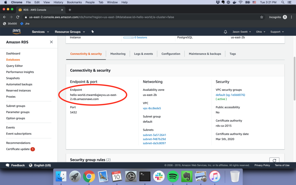 How to set up an RDS database for Rails on EC2 - Code with Jason